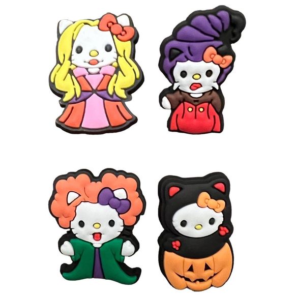 Accessories Set Of 4 Halloween Hocus Pocus Sanderson Sisters X Hello Kitty Jibbitz For Your